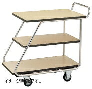 車輪:φ100×2自在 φ100×2固定材質 フレーム:ステンレスパイプ 棚板:抗菌剤入メラミン化粧板張り棚間隔:上段246 下段266耐荷重:50 kg用途:使い易い用途の広いサービスワゴン。ラウンジ、 メンダイ、グリル、ドライブイン、喫...