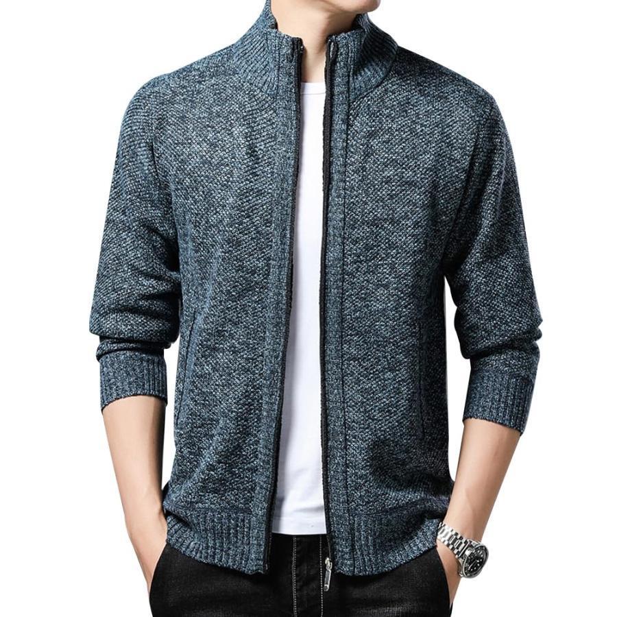 人気のニットジャケットです、表地は無地になっているのでどんなボトムとも相性抜群。内側は柄になっているので、さりげなくオシャレですよね。存在感のある首回りを演出する立襟仕様のニットカーディガンです。適度に余裕をもたせて、また裾のリブはあえて絞...