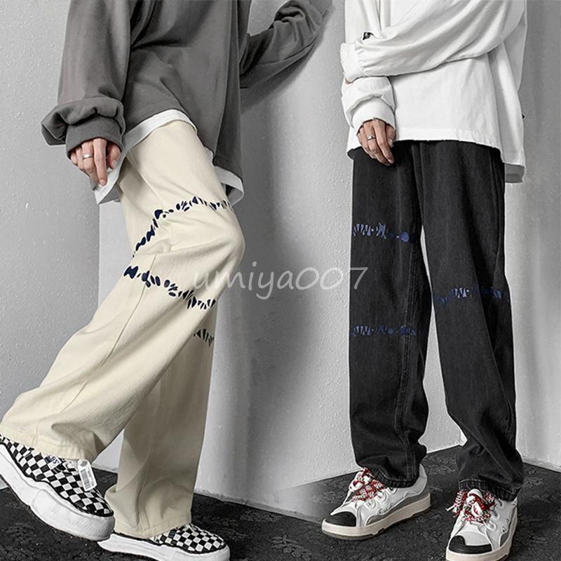 商品詳細カラー:/オフホワイト/ブラック/サイズ:/S/M/L/XL/2XL/3XL/■商品説明LAのストリートカルチャーを表現したデニムパンツが登場！股下も長めに作られており、股づれ防止にもつながります。デザインはシンプルにバックポケット...