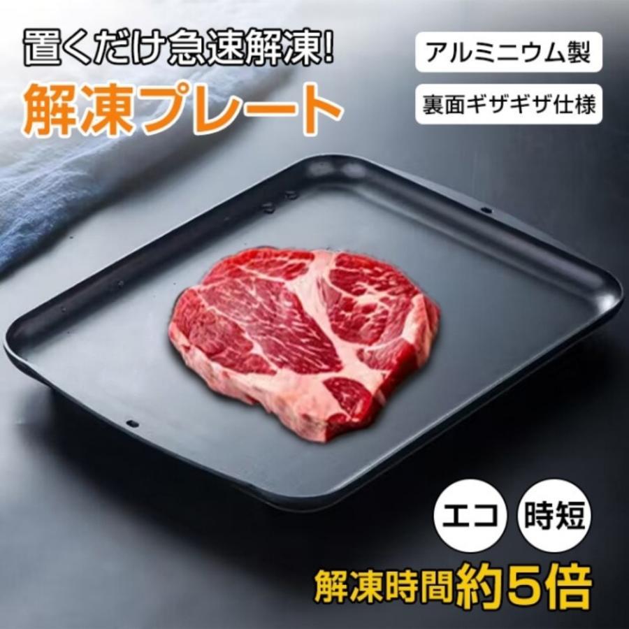 ■食材の解凍におすすめな解凍プレート■置くだけの簡単使用■ガス・電気不要なのでエコ■熱伝導率が高いアルミニウム製■解凍を速くする裏面ギザギザ仕様■自然解凍よりも3?5倍の速さで時短■洗えるので衛生的■コンパクトで使いやすいA4サイズ【商品内...