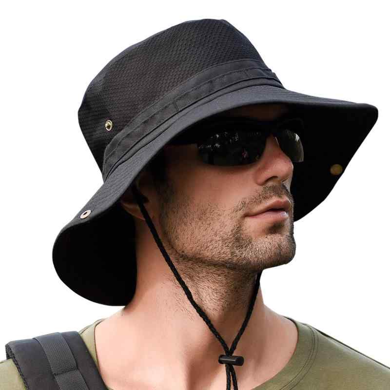 [KELEVO] サファリハット メンズ【メッシュ通気構造 折りたたみ UVカット】帽子 プレゼント つば広 日焼け 速乾性 軽量 防風 あごひも 2WAY おしゃれ 釣り 登山 ハイキング ゴルフ スポーツ ハッ✅【素材】：メッシュ素材な...