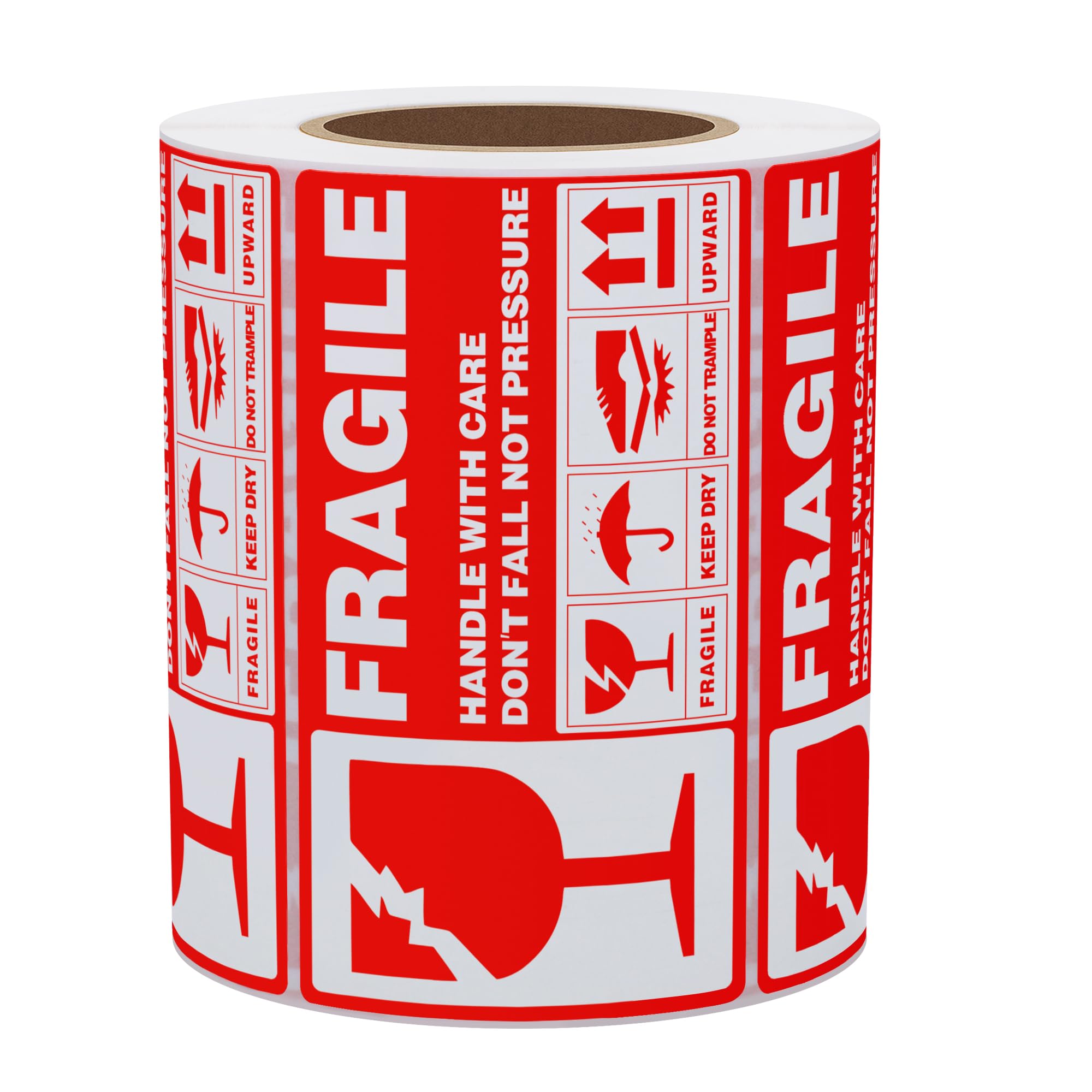 サイズ：90 x 50 mm fragile 割れ物注意 シール、 FRAGILE割れ物シール、200枚/ロール。。設計：国内外のスーツケースシール、割れ物に注意、割れ物シールに注意。わかりやすいマークと英語表記を使います。国内でも海外でも...