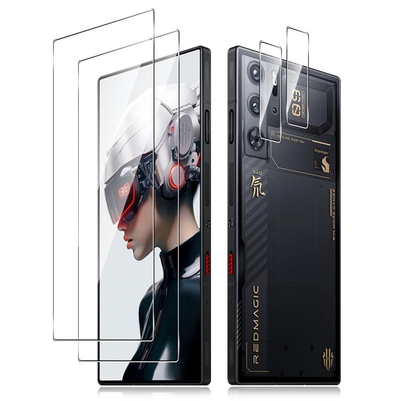 Freesun スクリーンプロテクター（4枚セット）レッドマジック 9 Pro 用 9H強化ガラス 自動吸着