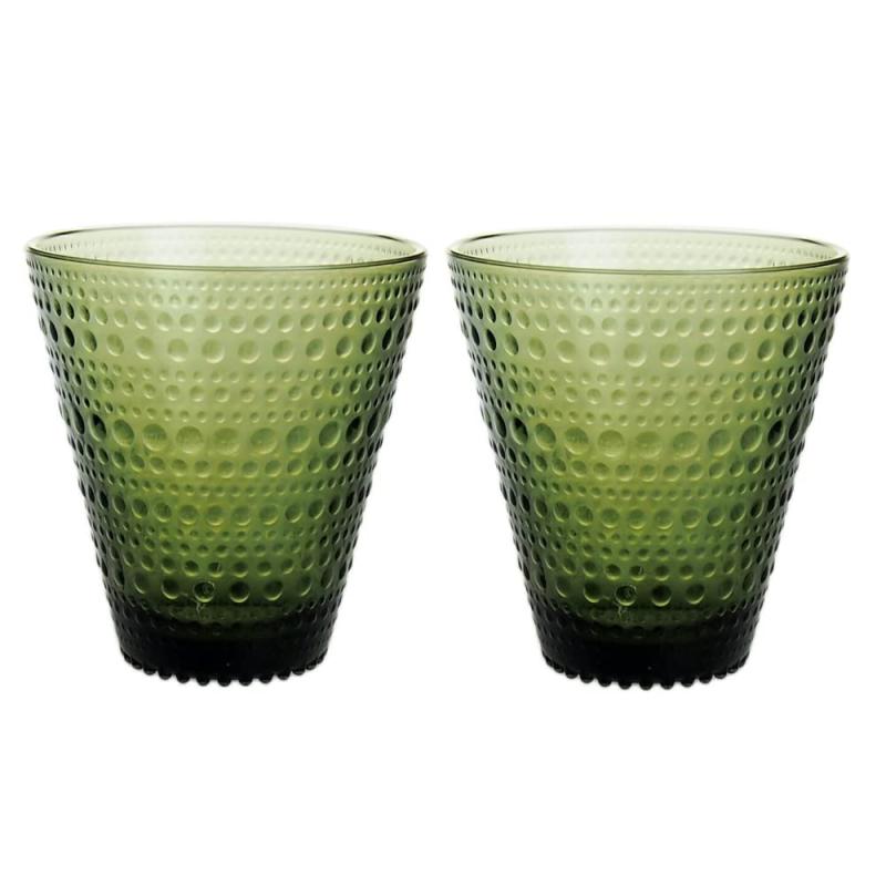 iittala(イッタラ) カステヘルミ タンブラー 300ml モスグリーン ペア [並行輸入品]サイズ(約)：口直径 9cm × 高さ 9.7cm / 容量(約)：300ml素材：無鉛ガラス(Non-Lead glass)食洗機可ブラン...