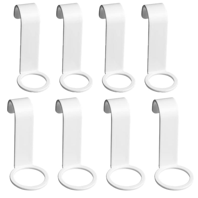 VIEAURA シャンプーホルダー ディスペンサーボトルフック ボトルホルダー 8個セット お風呂 バスルーム シャンプーボトルフック 省スペース キッチン 洗面所 浴室 ボディソープホルダー ハンボトルを吊り下げて整理するディスペンサーボ...