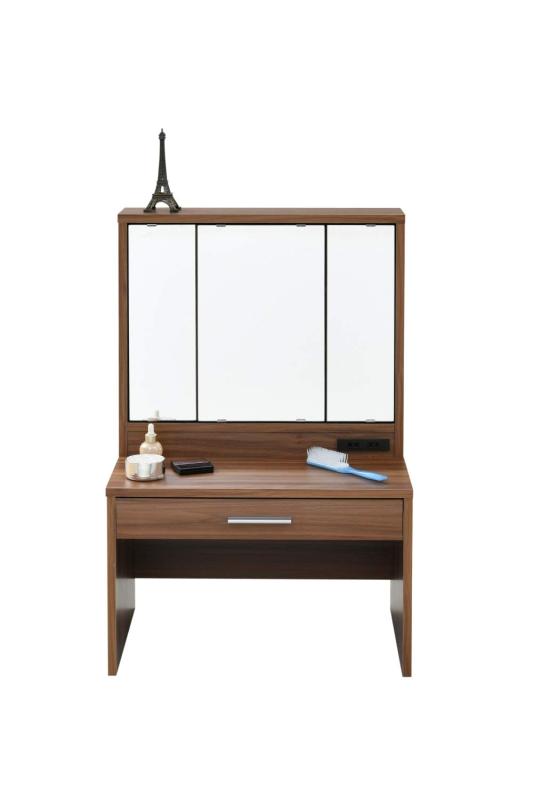 JKプラン ドレッサー ブラウン ロータイプ ロータイプ ドレッサー FDR-0001-DB[外寸]幅60×奥行41×高さ90.5cm[外寸]幅60×奥行41×高さ90.5cm[内寸]1:(引き出し)幅53×奥行33×深さ5cm/(左ミラー...