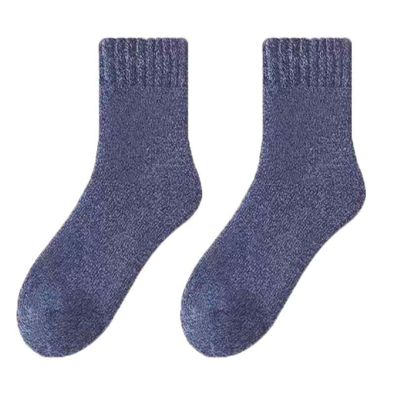 [FsGrg] 男性用冬用保温靴下中筒靴下厚手秋冬用防寒保温靴下吸汗通気性防寒抗菌摩擦防臭弾力耐久性 (JP, 数字サイズ, 24.0 cm, 28.0 cm, レギュラー, Long, ダークブルー)【規格】：サイズ：約24センチから28...