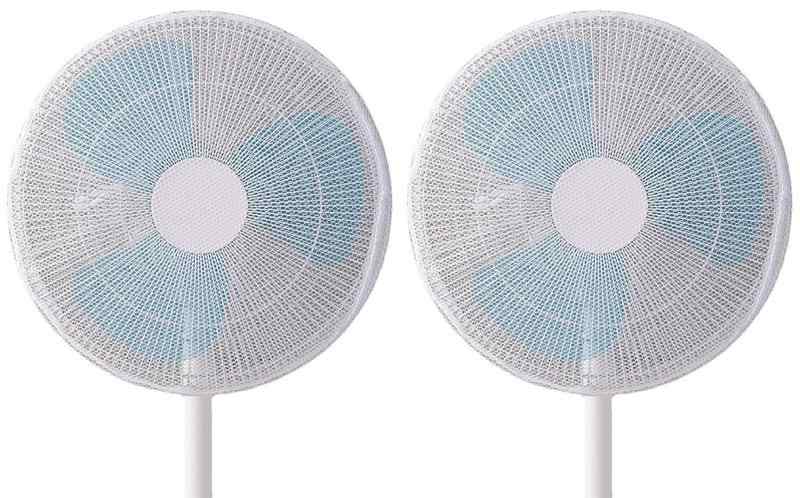 LeTradeJP 扇風機カバー 扇風機安全カ「2枚セット 直径40-45cm 」 ク ファンカバー 汎用 セーフティネット 家庭用 業務用 子供 指はさみ防止 ( 扇葉経40~45cm 2枚) (ホワイト×2個) [並行輸入品]Elect...