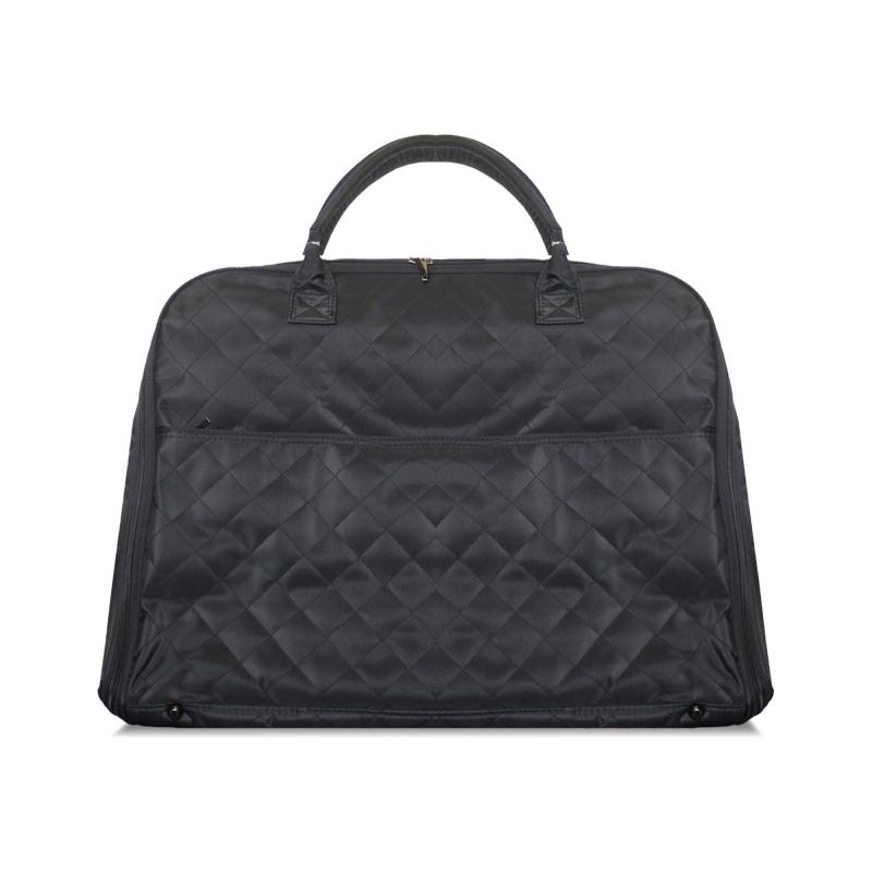 [NISHIORI] 和装バッグ ガーメントバッグ 黒 ブラック キルティング 2way 大型 大容量 機能的 収納力 便利小物 着付けバッグ 着物バッグ ソフトケース 和装小物［サイズ］タテ: 約37cm、ヨコ: 52cm、マチ: 約12...