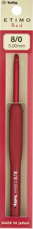 かぎ針 『ETIMO Red(エティモレッド) クッショングリップ付きかぎ針 8/0号 』 Tulip チューリップ TED080サイズ:8/0号d寸法:5.00mm入数:1本