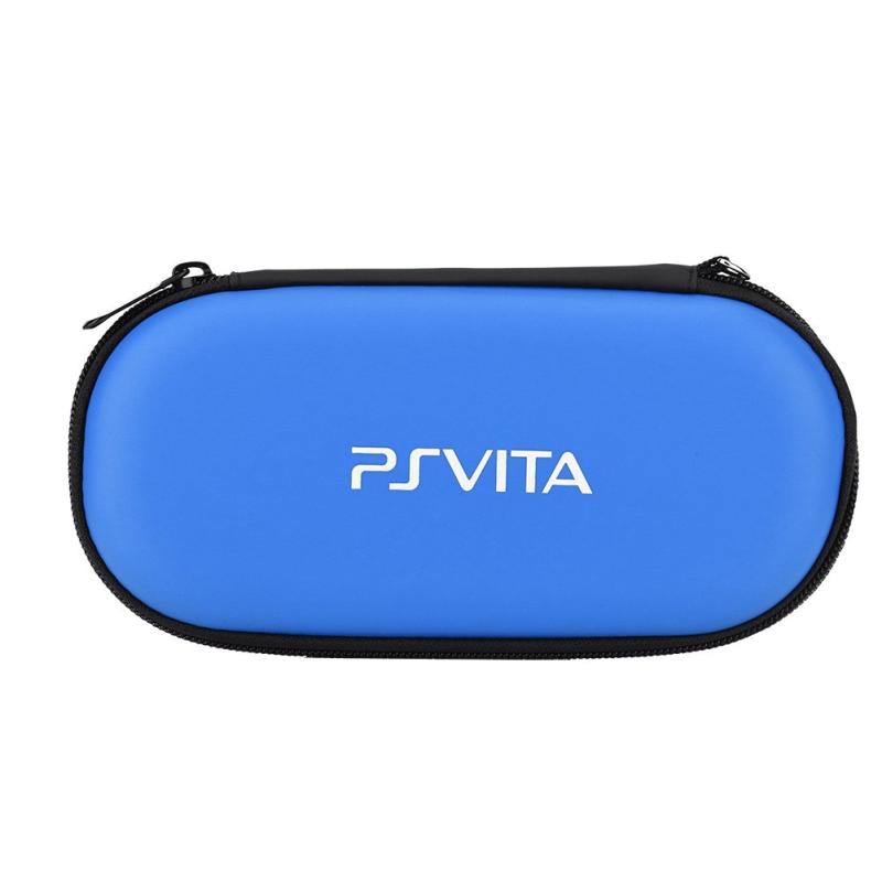 Fosa　保護ハードキャリングケースカバーポータブルトラベルオーガナイザーバッグ　Sony PS Vitaに対応　耐衝撃プレイステーションVitaトラベルポーチ(ブルー)データ転送ケーブル、ヘッドフォンなど、あらゆる種類のアクセサリーを収納...
