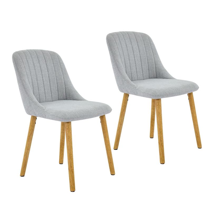 ガービー（Garvee） ダイニングチェア リビングチェア ダイニング椅子 チェアー 2脚セット イス 北欧 おしゃれ 木製 チェア 布地 クッション座面 食卓椅子 コンパクト 組立簡単 カジュアル リ【高品質素材とクッション性のある座り心...