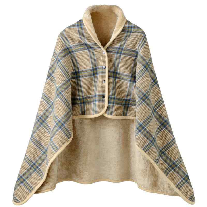 Lilyan ひざ掛け 膝掛け ひざかけ 4wayブランケット 着る毛布 大判 厚手 暖かい 軽量 おしゃれ ハーフケット フランネル 冬 防寒対策 静電気防止 吸湿発熱 チェック柄 部屋 オフイス 車内 出張