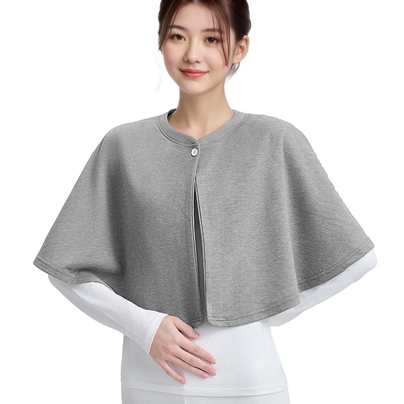 [Afindern] 着る毛布 肩当て レディース 防寒 ポンチョ 春夏 保温 冷房対策 綿素材 柔らかい 軽量 暖かい 前開き 無地 おしゃれ ケープ オフィス 部屋着 妊婦 産後ケア 寝具 母の日 敬老の日 プ【商品仕様】サイズ：フリー...