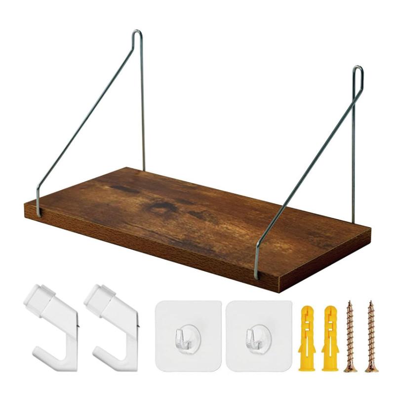 【壁を傷つけない】ウォールシェルフ 壁掛け棚 飾り棚 壁棚 賃貸OK 取付簡単 ネジ付き [アイアン家具のVIRON]【製品の特長】《事前準備の必要なし》ピンフックを使用する場合は、ドライバーなどの工具もいりません。《壁はほぼ無傷》棚を設置...