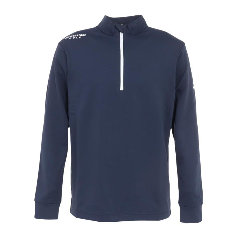 [ブリヂストン] 長袖ハーフZIP シャツZGM30F防風吸湿発熱ストレッチ