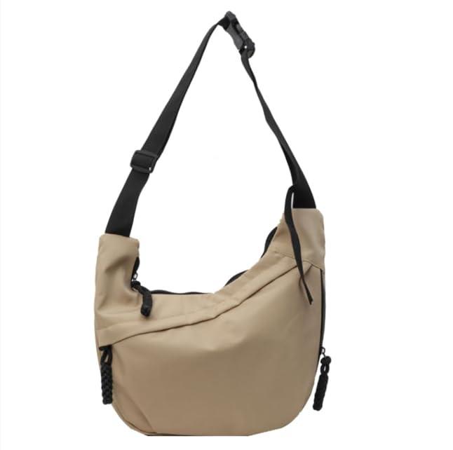 [GETBSTOOP] スポーティなクロスボディバッグショルダー財布女性男性トレンディなファッションメッセンジャーバッグ調節可能なストラップ三日月通勤バッグ