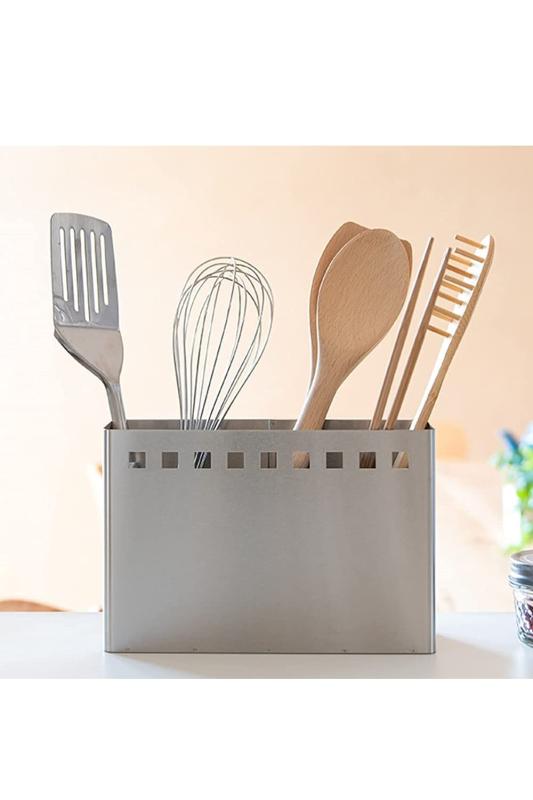 be worth style ビーワーススタイル 【日本製】 キッチンツールスタンド スリム 18-8ステンレス(サビに強い) 仕切り2枚 クッション付き 幅22.5×奥行7×高さ15cm シルバー MM-700021本体サイズ:幅22.5...