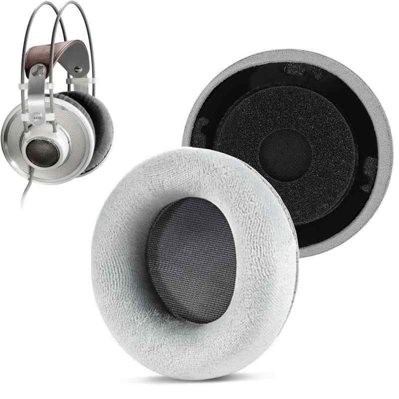 イヤーパッド For AKG Q701 K601 K701 K702 K612PRO K712PRO に対応 交換 用 ヘッドホンパッド 防止音漏れ防止 <1組 > なんしつ 高密度フォームRuiMi（グレー）"【対応...