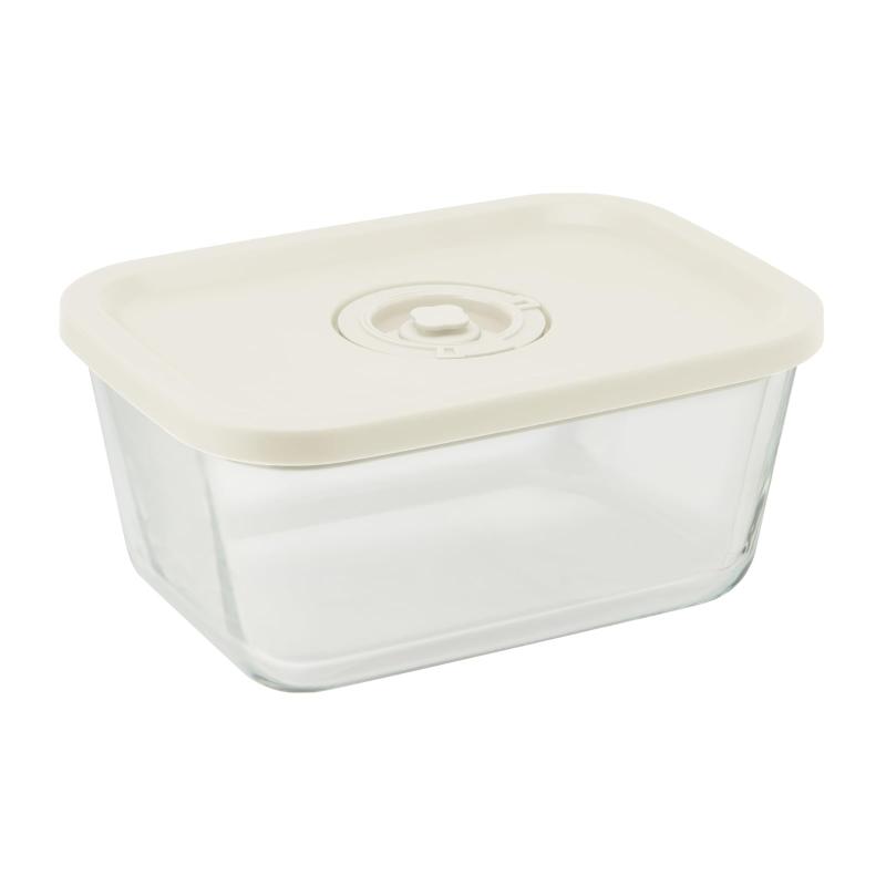 dretec(ドリテック）真空シーラー Fresh Plan 専用キャニスター L 単品【ガラス製キャニスター】専用のキャニスターが登場キャニスターなら惣菜や水分の多い食材も一気に真空にできます。耐熱ガラス製で冷凍・レンジ・オーブン・食洗機...