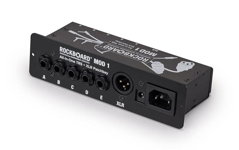パッチベイ RBO B MOD 1 V2 黒エフェクターのセットアップとすべての接続を1か所で管理できる5 x 6,3 mm / 1/4 stereo TRS thru1 x XLR thru (female front / male ba...