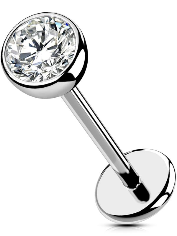 [OUFER] Lip Labret Stud Tragus Threadless Helix Cartilage Stud Bar Piercing Jewellery Titanium Push in Labret Piercing 5...