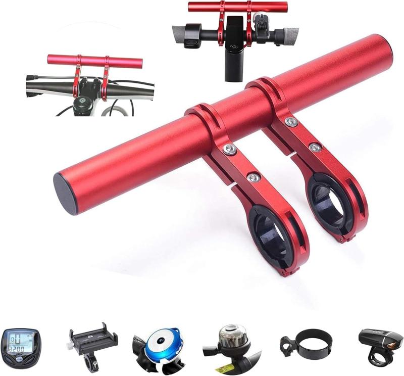 自転車 ハンドルバー 延長ブラケット アルミ合金製 自転車ホルダー 軽量 エクステンションマウント アクセサリー ホルダー 取り付け簡単 通常の25.4mm、31.8mmにフィット【パッケージ内容】ブラケット * 1.六角レンチ * 1【サ...