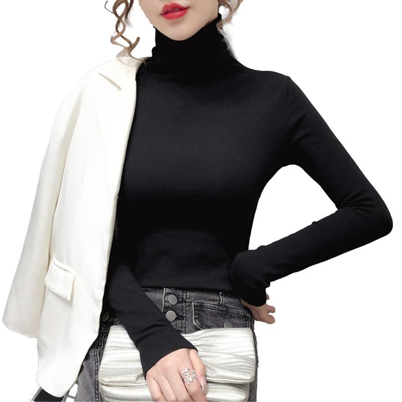 [Nestkanina] カットソー 長袖 レディース ハイネック あったか 裏起毛 インナー 無地 あたたかい 保温 防寒 トップス かわいい タートルネック おしゃれ きれいめ タイト シルエット スリム TSHT【サイズ】 着丈 / ...