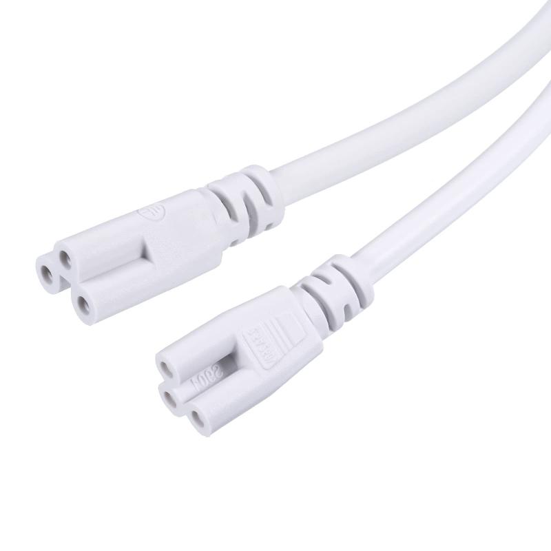 YOKIVE T5 T8 LEDチューブコネクタ 円形 ケーブル延長コード 両端接続ライトチューブ付き LED一体型チューブ用 ホワイト 1 m√多目的 - 当社のダブルエンドコネクタケーブルは、蛍光灯、LEDランプ、広告ライトボックス、ハ...