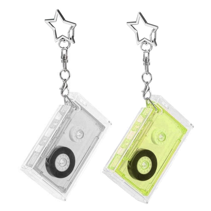 [Edison　Brain] NFC NTAG215 音楽 ミニ カセットテープ 2色セット 504バイト RFID チップ内蔵 プラグラム可能 レトロ キーホルダー 推し活 ライブ コンサート DIY オリジナル 自作 ファNFCチップ内...