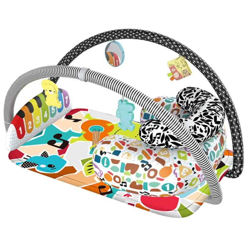 7wayピアノジム 幼児おもちゃ 室内遊具 ベビージム ・ プレイマット 新生児プレイマット新生児音楽フィットネス 知育玩具 感覚刺激 出産準備 出産祝い 誕生日プレ7 in 1 ベビープレイマット：このプレイマットは赤ちゃんの成長に合わせ...
