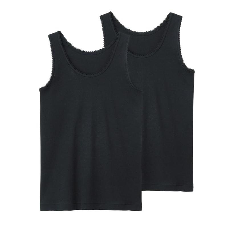 [グンゼ] タンクトップ 女の子 セット組 子供肌着 オールシーズン 年間 綿100 コットン 部屋干し 抗菌 防臭 キッズ 【2枚組】