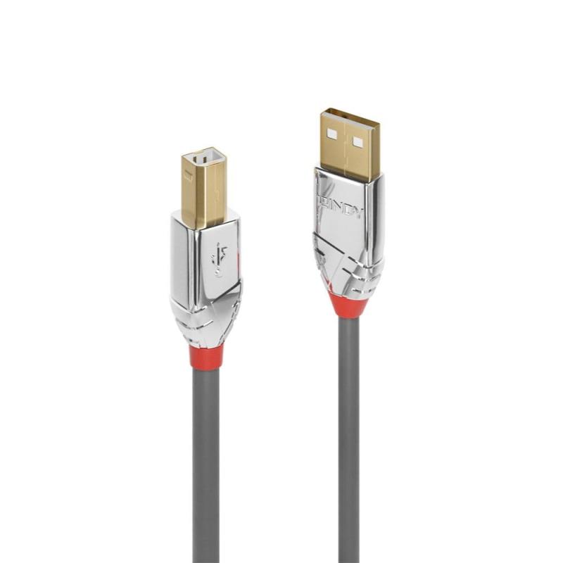 LINDY 0.5m CROMO LINE USB2.0 Type-A to Type-Bケーブル(型番:36640)最大480Mbpsの転送速度、差し込みしてすぐ使えますコネクタと接触端子は 24k 純金メッキ、高耐久性と接点信号の信頼性...