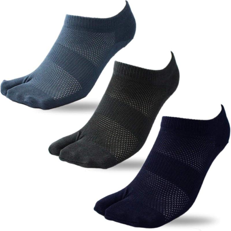 [ハヤシ] 靴下 メンズ 指付 消臭 メッシュ 3色組 軍足 竹で消臭＆綿で通気性バツグン ショート 作業にぴったり 足袋 2本指 24.5～27cm BC717天然の消臭機能を持つ竹繊維（バンブー）が気になる匂いをリフレッシュ丈夫な綿で洗...