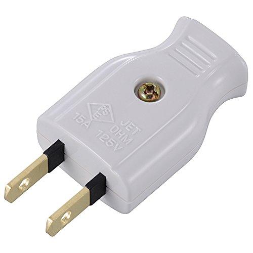 オーム電機 絶縁カバー付差込みプラグ シロ HS-H6215QZ-W 00-8315配線器具 電源タップ 配線器具 電源プラグ コネクター<br/>