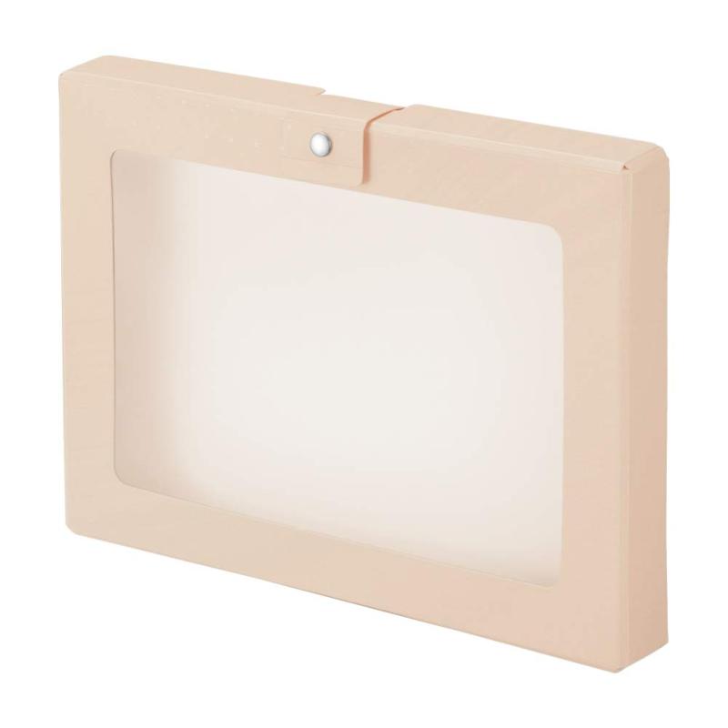 リヒトラブ ハンドケース 透明窓 CUBEFIZZ A4 ベージュ A699-16【商品】中身がひとめで分かる大きな窓付きハンドケース。【材質】本体／ポリプロピレン、ホック／スチール【寸法】幅360mm×奥行52mm×高さ267mm／重量2...