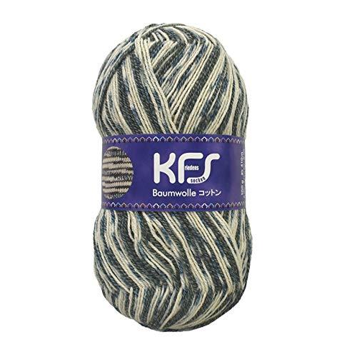 毛糸 Opal-オパール- オリジナルコットン KFS171.ツヴェルフ/ブルーグリーン・ホワイト系マルチカラ―KFSとオカダヤのオリジナル毛糸です生産国：ドイツ 素材：スーパーウォッシャブルウール・38％　ナイロン32％　コットン30％容...