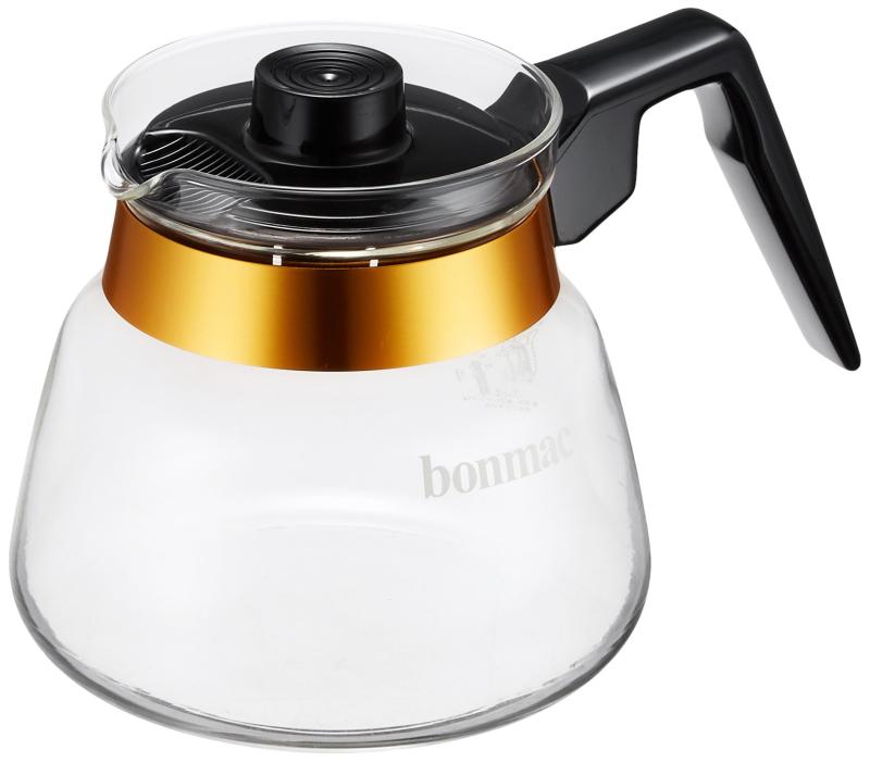 bonmac ボンマック コーヒー サーバー 5杯用 700ml CS-5 #814401サイズ:W182×D128×H121mm本体重量:0.4kg素材・材質:本体/耐熱ガラス、取手/樹脂、帯/アルミ、フタ/ポリプロピレン原産国:日本容量...
