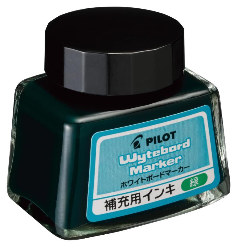 PILOT インキ ボードマーカー 補充用インキ 30ml グリーン WBMA40RFG【インキ】油性顔料／グリーン【容量】30ml【適合本体】WBMAR-12L／10M、WBME-15M専用【個装サイズ】53×53×48mm【付属品】スポイト