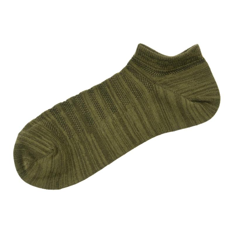 [フクスケ] ソックス FUN やわらかいStyle ボーダー柄 スニーカー丈ソックス 毛玉になりにくい 2足組 福助 メンズ 3FY01WQスニーカー丈ボーダー柄毛玉になりにくい