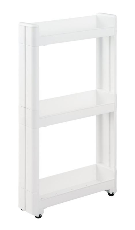 不動技研 スマートワゴン Fit W100 45-3段 約幅10.5×奥行45×高さ76.2cm F-2570本体サイズ:約幅10.5×奥行45×高さ76.2cm本体重量:約1.35kg材質:ポリプロピレン製造国:日本