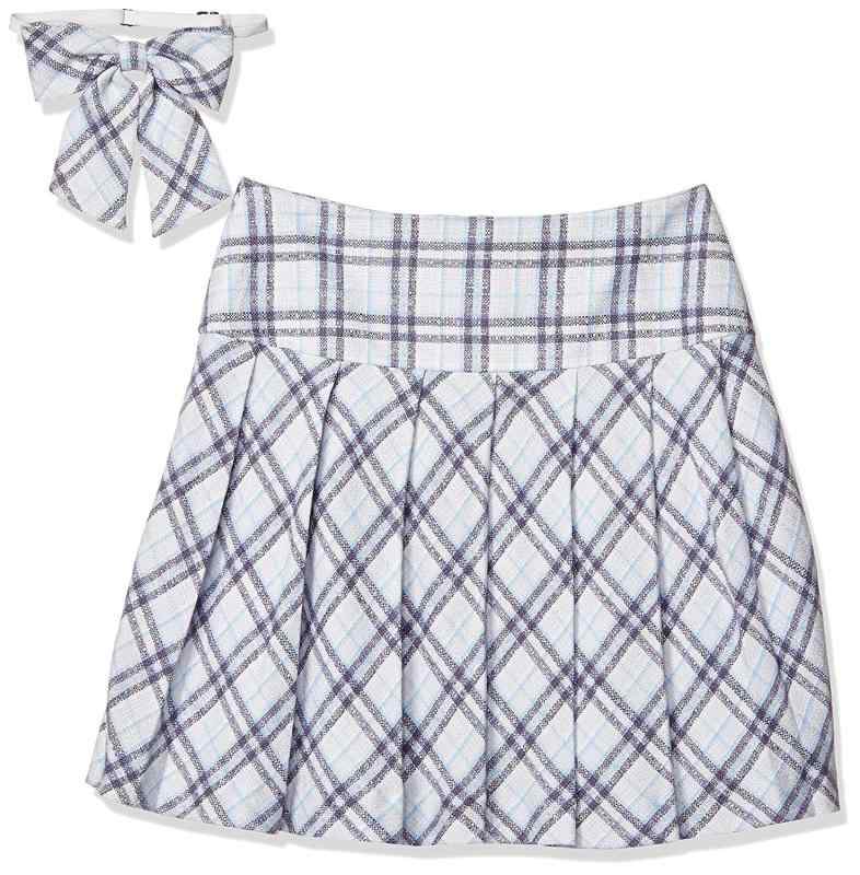 [ALICE MAGIC] プリーツスカート チェック 裏地・アジャスター・リボン付き 3118506 150 160 165 ガールズSIZE:165A ウエスト:68cm 総丈:44cm