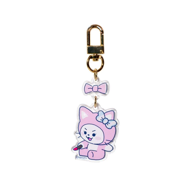 ソロモン商事 WDZY アクリルキーリング VER.2 MAKE UP ACRYLIC KEYRING VER.2 MAKE UP アクリルキーホルダー バックチャーム アクキー キーチェーン キャラクター