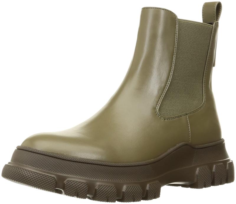 ORiental TRaffic(オリエンタルトラフィック) レディース 大きいサイズ 小さいサイズ サイドゴア 高見え 安定感 歩きやすい トレンド 重厚感 軽量 メンズライク 21404ショートブーツ凹凸のあるゴツゴツとしたボリュームソ...