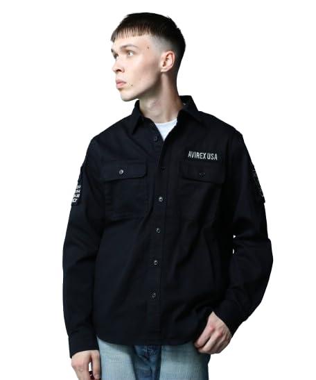 [Avirex] [アヴィレックス] BASIC FATIGUE LONG SLEEVE SHIRT ベーシック ファティーグ ロングスリーブ シャツ メンズ 783-4920001[原産国]:ベトナム