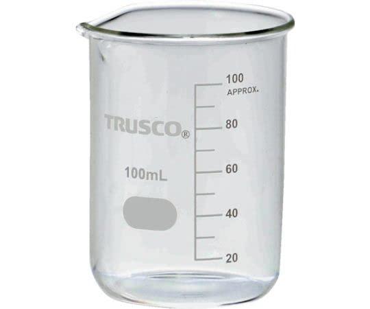 トラスコ中山 ガラスビーカー容量（L）：0.1容量（mL）：100目盛間隔（mL）：10外径（mm）：53高さ（mm）：70