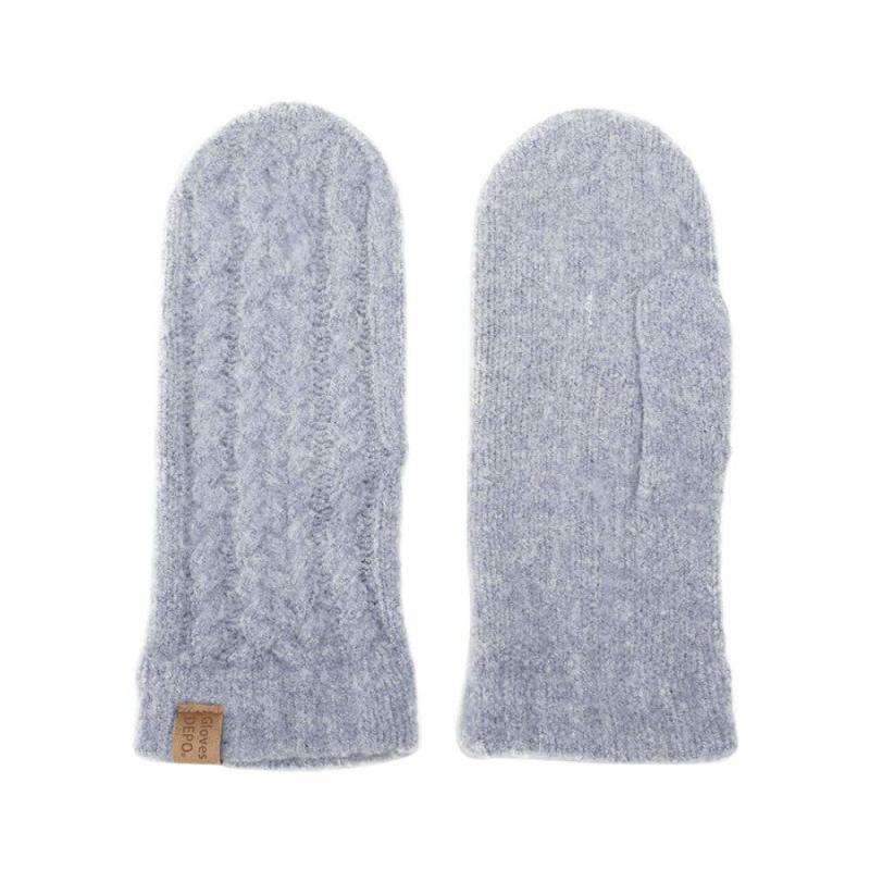 [GlovesDEPO] レディース 手袋 ミトン カシミア調 スマホ操作可素材本体：アクリル ナイロン ポリウレタンレディースフリーサイズ素材から生産まで安心の「日本製」親指・人差し指部分にスリットがあり、タッチパネル操作も可能とても柔ら...