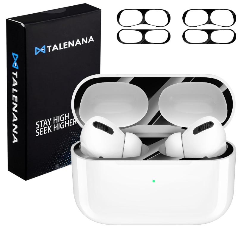【2枚セット】TALENANA for AirPods Pro 3 ダストカバー 金属製 極薄 侵入防止 粉塵防止 エアーポッズ プロ3 ダストガード 故障防止 コーティング メタリックプレート プレミアムメタリック おしゃ