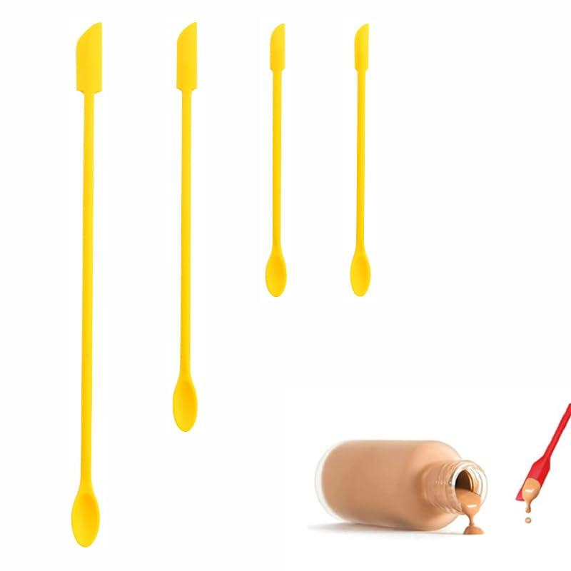 Wopanxye ミニスパチュラ 小さなスパチュラ 化粧品 DIY 携帯用 料理用シリコンヘラ 瓶/ケチャップから最後の一滴をこすり落とすミニシリコンスパチュラ ピーナッツバター キッチン用