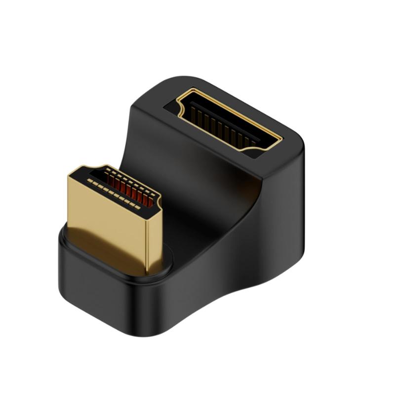 180度角度付きHDMI-HDMIアダプター U型 HDTVオス-HDTVメスアダプタ 48Gbps 最大8K@60Hzおよび4K@120Hz 2Kおよび1080P解像度と互換性 (上向き)1個セット【HDMI U字型】HDMI U字型アダ...